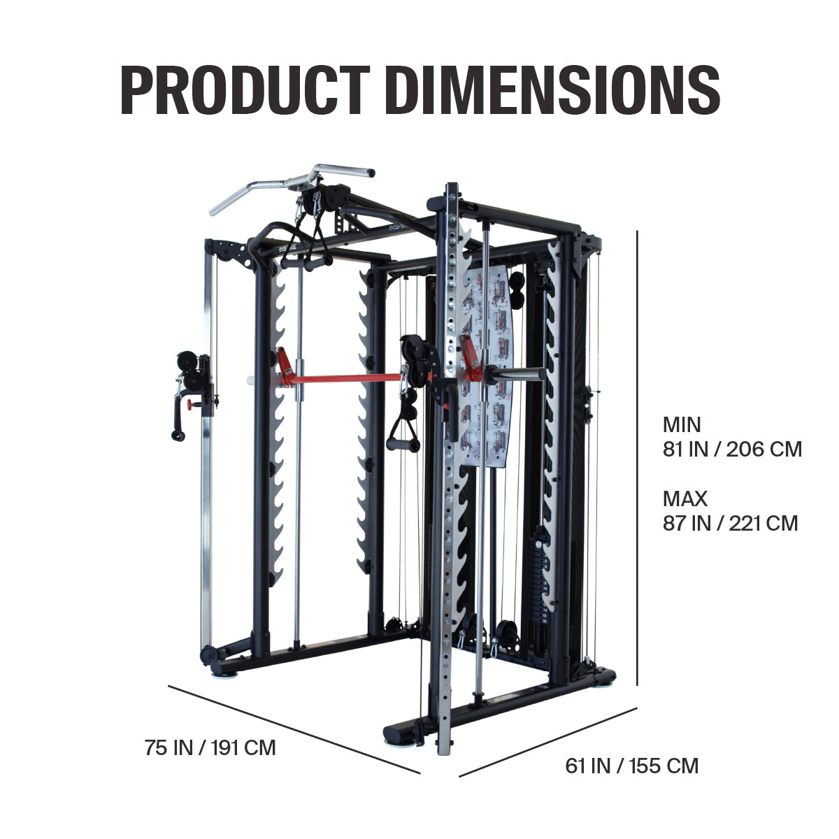 Inspire SCS Smith Cage System | Smith + Functional Trainer – Inspire ...